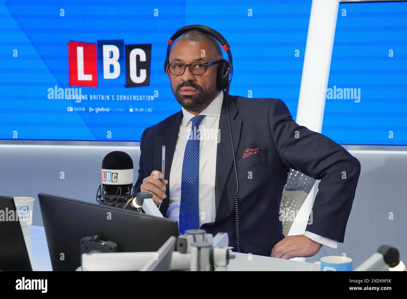 Home Secretary James Cleverly takes part in a live immigration debate ...