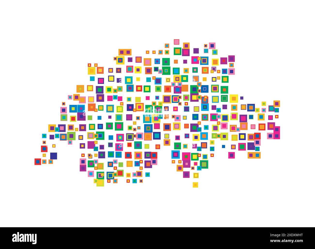 Abstract Map Of Switzerland Abstract Map Showing The Country With A Pattern Of Overlapping
