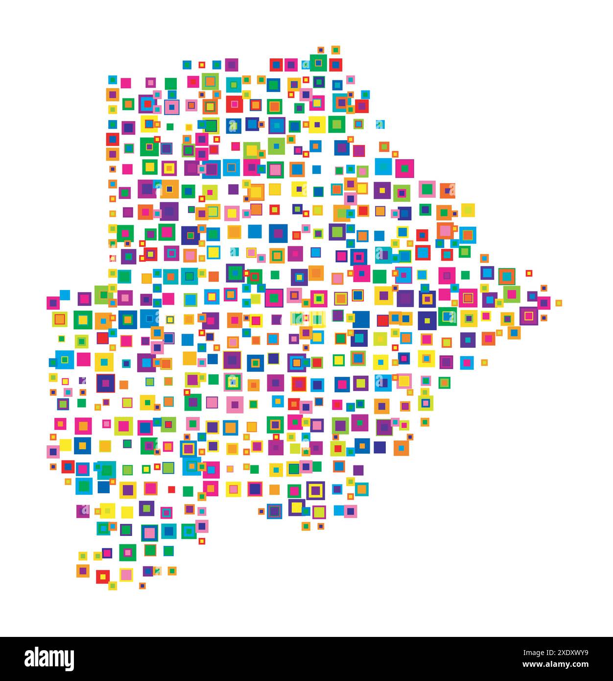 Abstract Map Of Botswana Abstract Map Showing The Country With A Pattern Of Overlapping Colorful