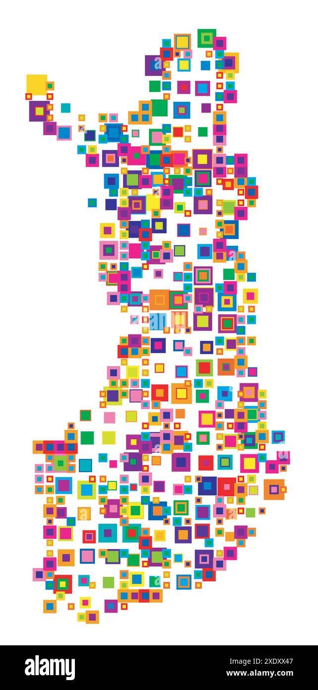 Abstract map of Finland Abstract map showing the country with a pattern ...