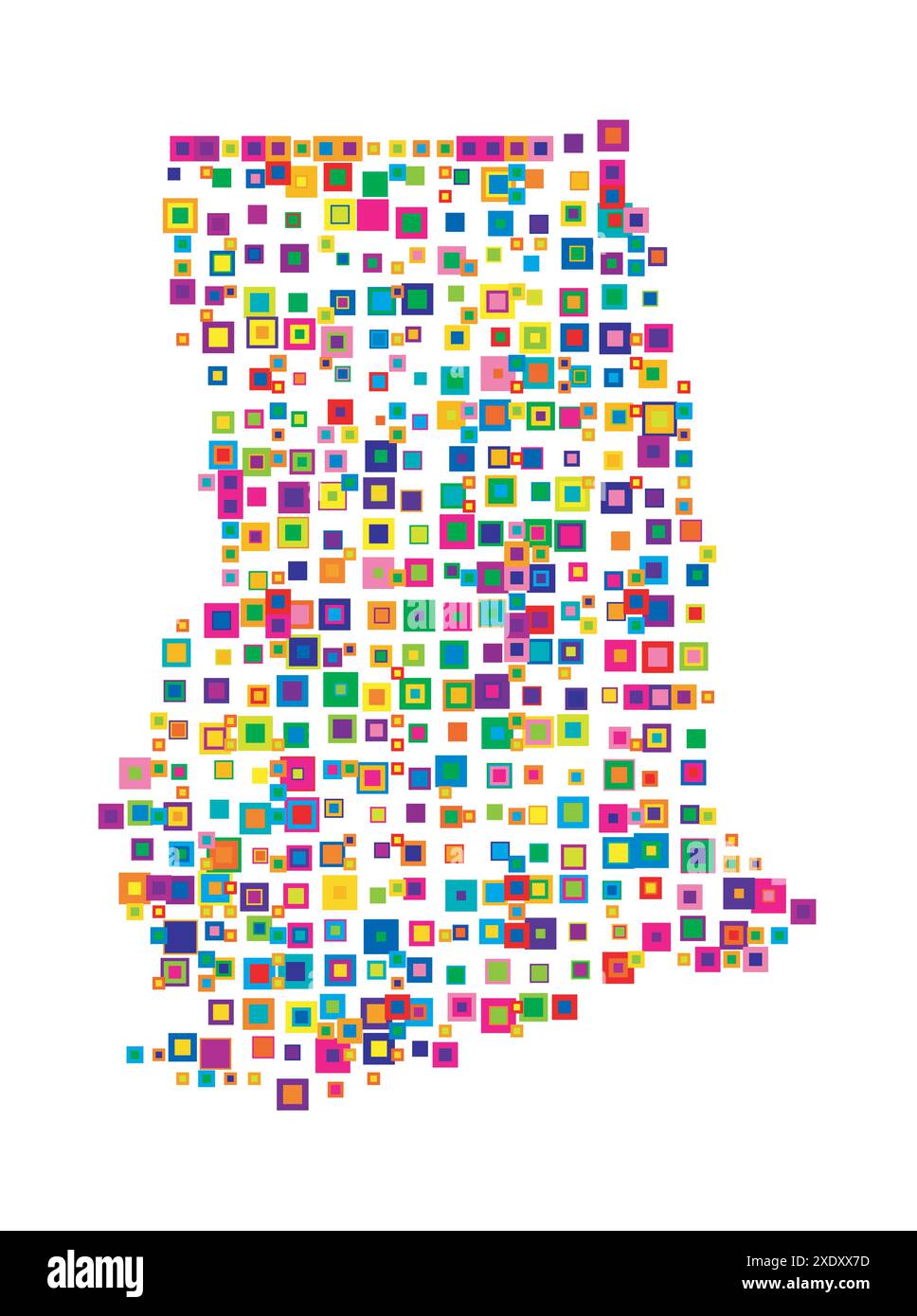 Abstract Map Of Ghana Abstract Map Showing The Country With A Pattern Of Overlapping Colorful