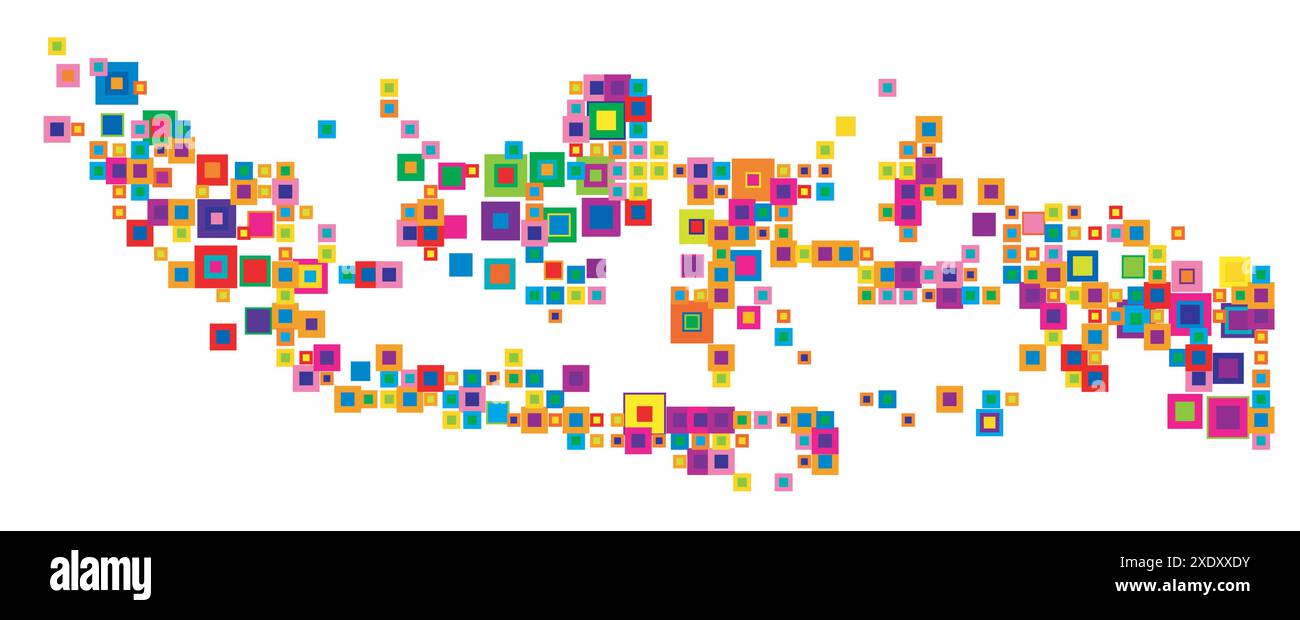 Abstract map of Indonesia Abstract map showing the country with a ...