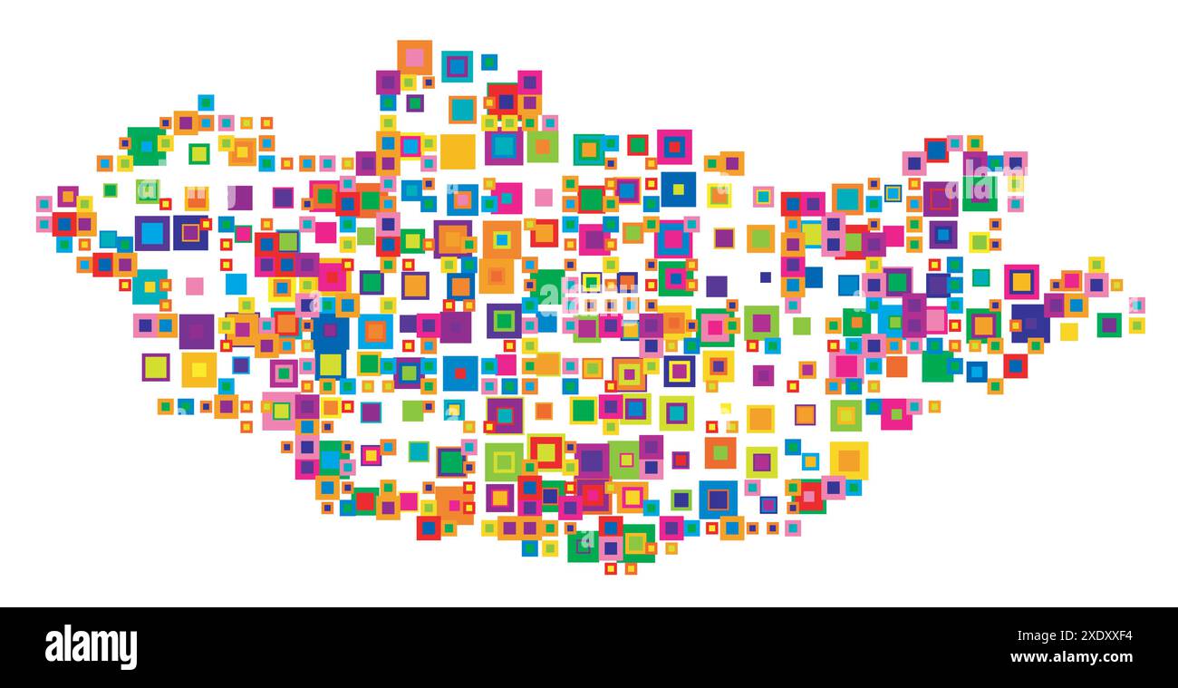 Mongolia digital map Stock Vector Images - Alamy