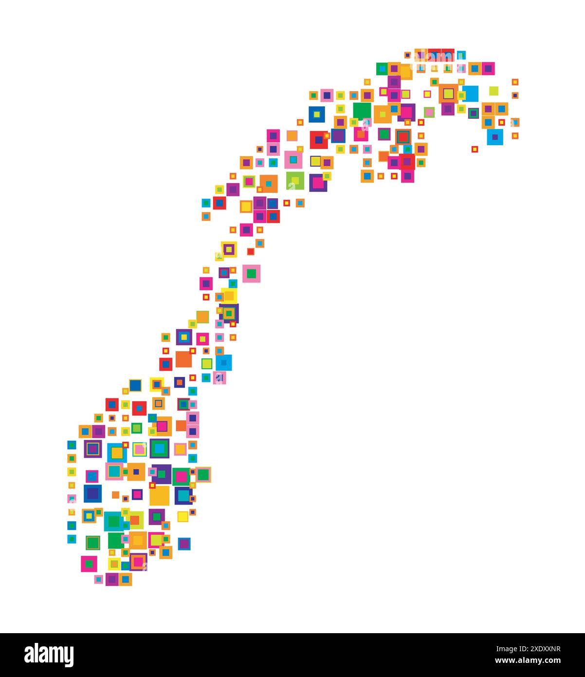 Abstract map of Norway Abstract map showing the country with a pattern ...