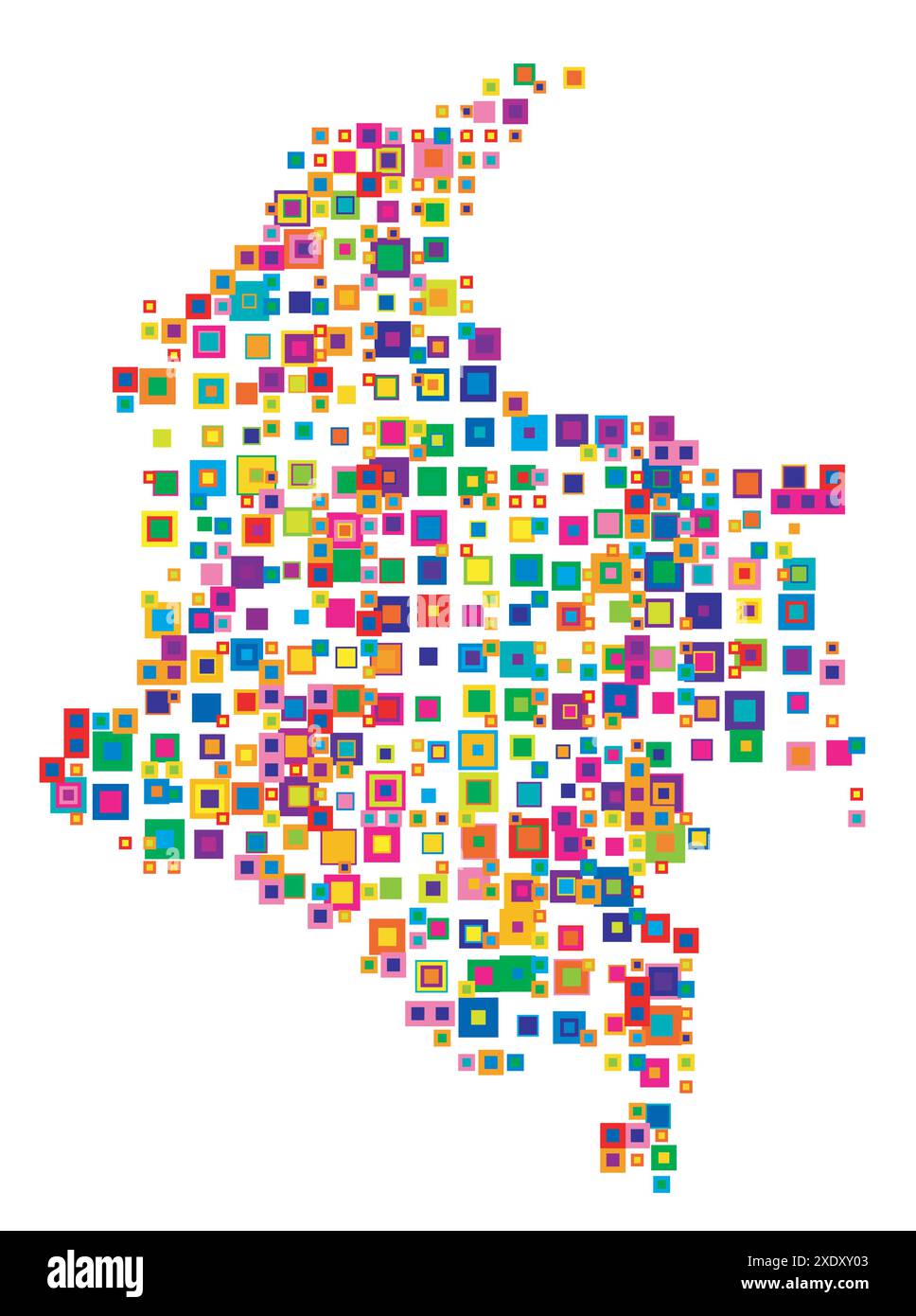 Abstract Map Of Colombia Abstract Map Showing The Country With A Pattern Of Overlapping Colorful
