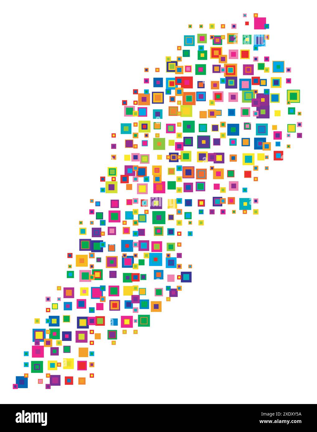 Abstract map of Lebanon Abstract map showing the country with a pattern ...