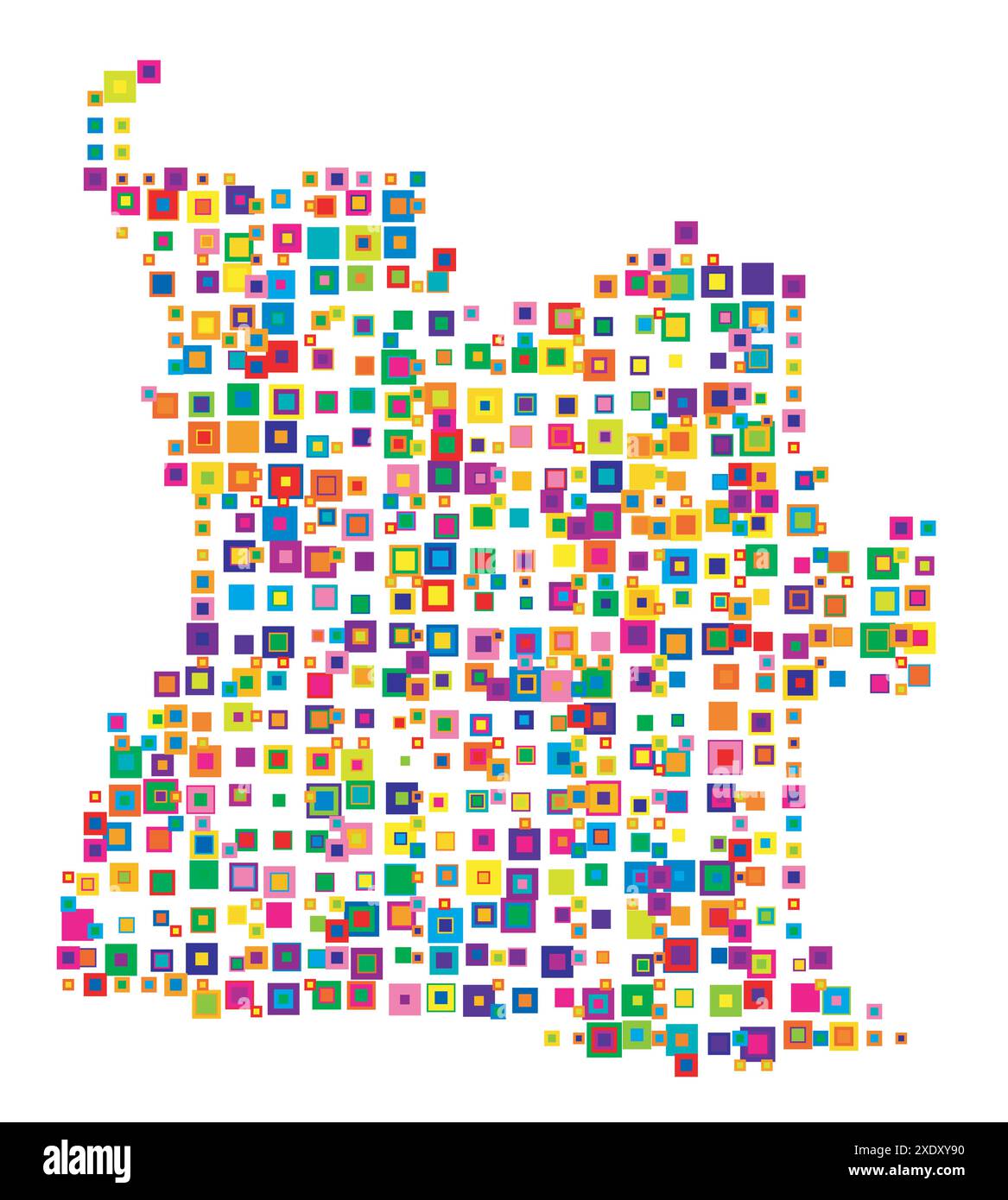 Abstract map of Angola Abstract map showing the country with a pattern ...