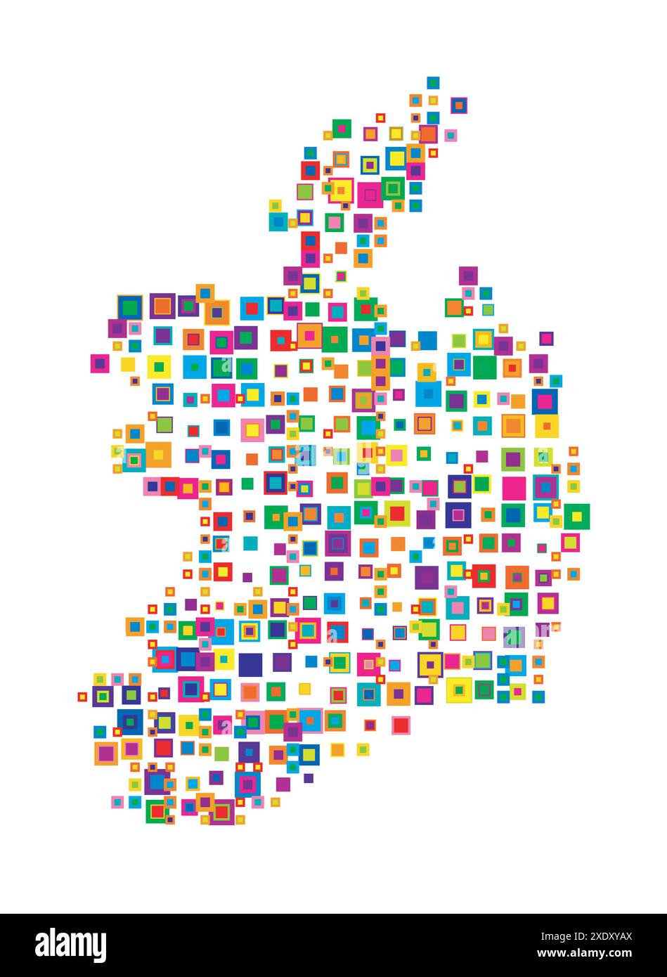 Abstract map of Ireland Abstract map showing the country with a pattern ...