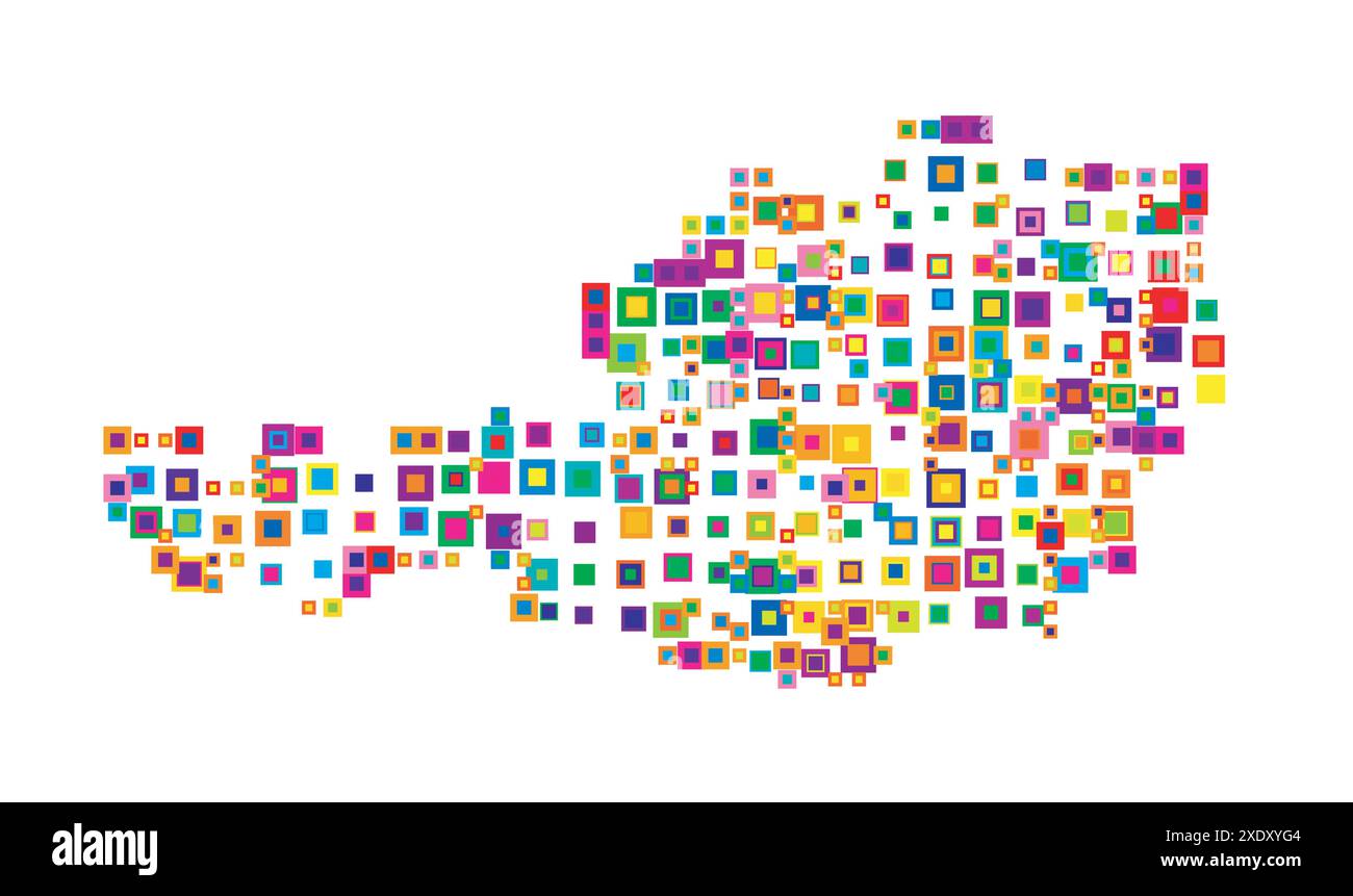 Abstract map of Austria Abstract map showing the country with a pattern ...