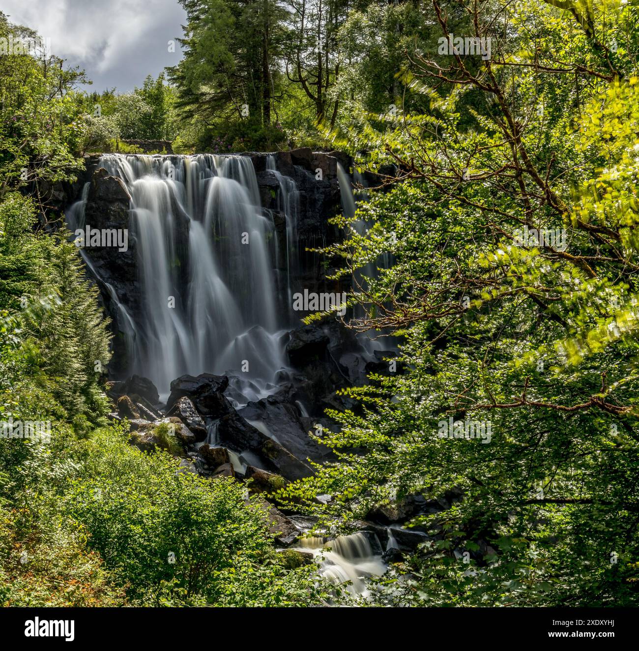 Cascading waterfalls at Aros Park, Isle of Mull Stock Photo - Alamy