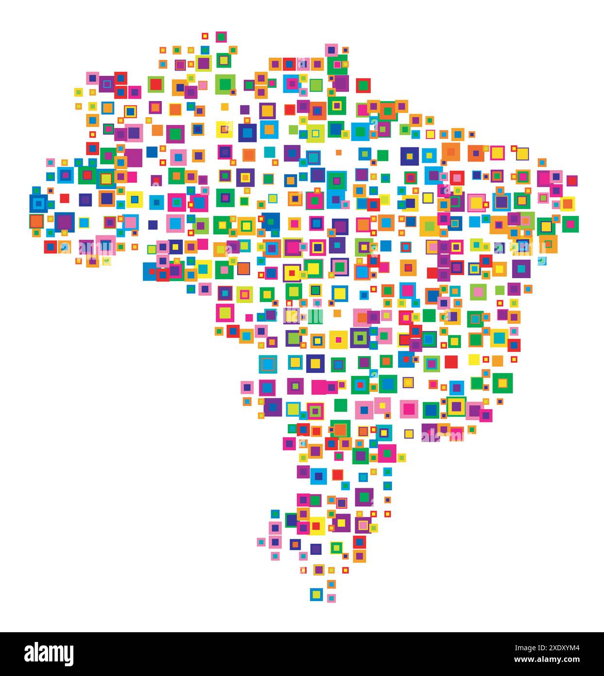 Abstract map of Brazil Abstract map showing the country with a pattern ...