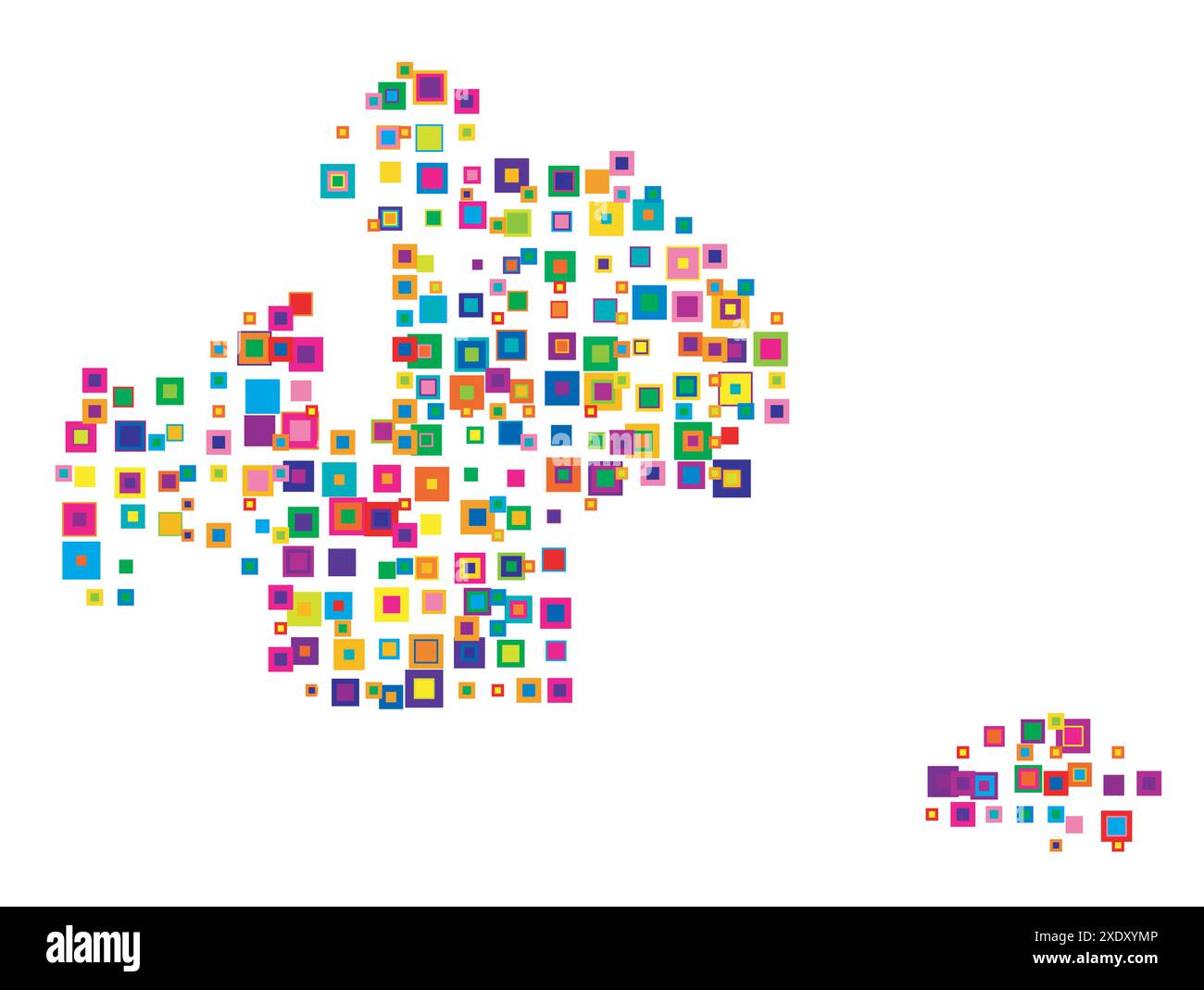 Abstract map of Aland Abstract map showing the country with a pattern ...