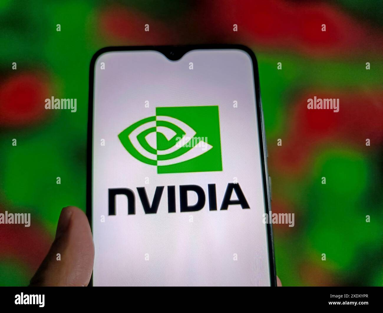 SUQIAN, CHINA - JUNE 25, 2024 - Illustration Nvidia shares fall, Suqian ... SUQIAN, CHINA - JUNE 25, 2024 - Illustration Nvidia shares fall, Suqian ...