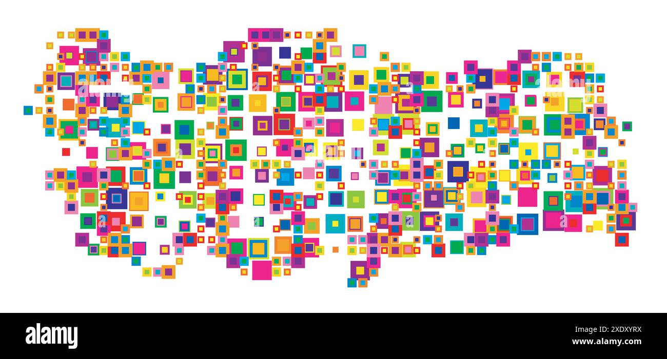 Abstract map of Turkey Abstract map showing the country with a pattern ...