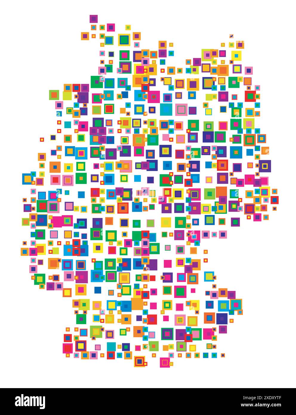 Abstract map of Germany Abstract map showing the country with a pattern ...