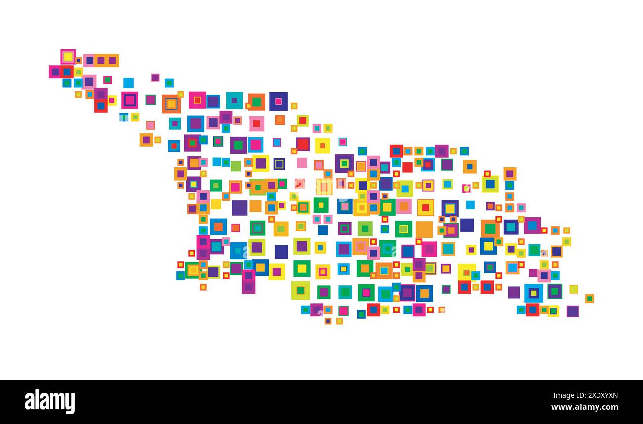 Abstract map of Georgia Abstract map showing the country with a pattern ...