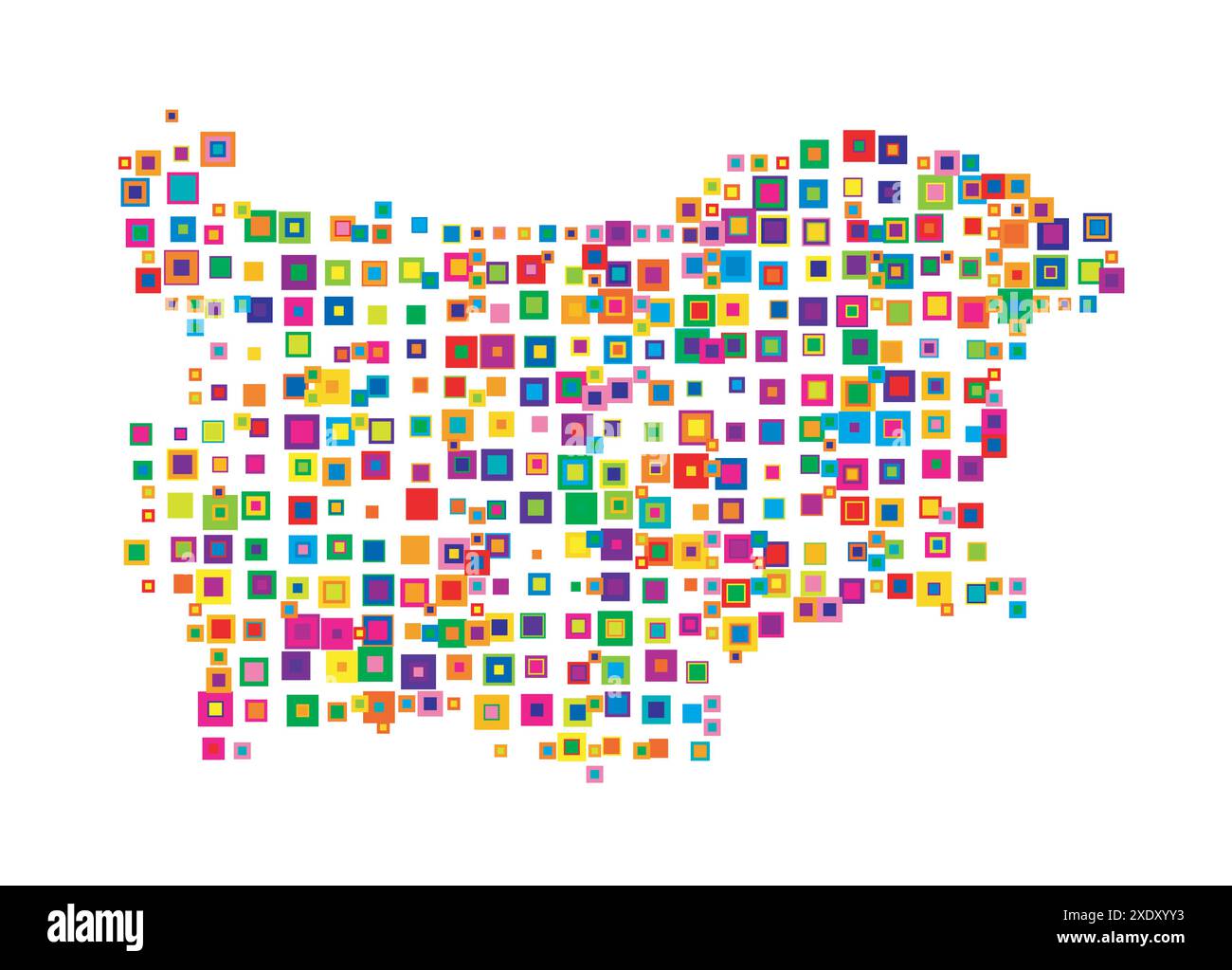 Abstract map of Bulgaria Abstract map showing the country with a ...
