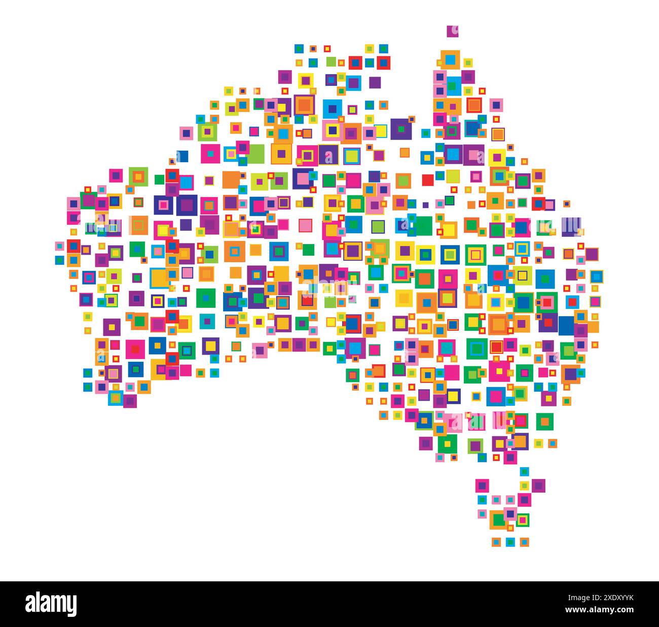 Abstract map of Australia Abstract map showing the country with a ...