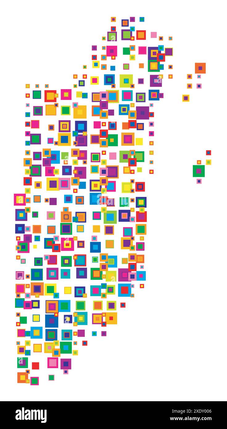 Abstract map of Belize Abstract map showing the country with a pattern ...