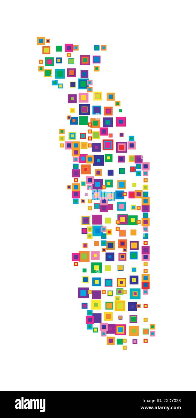 Abstract map of Togo Abstract map showing the country with a pattern of ...