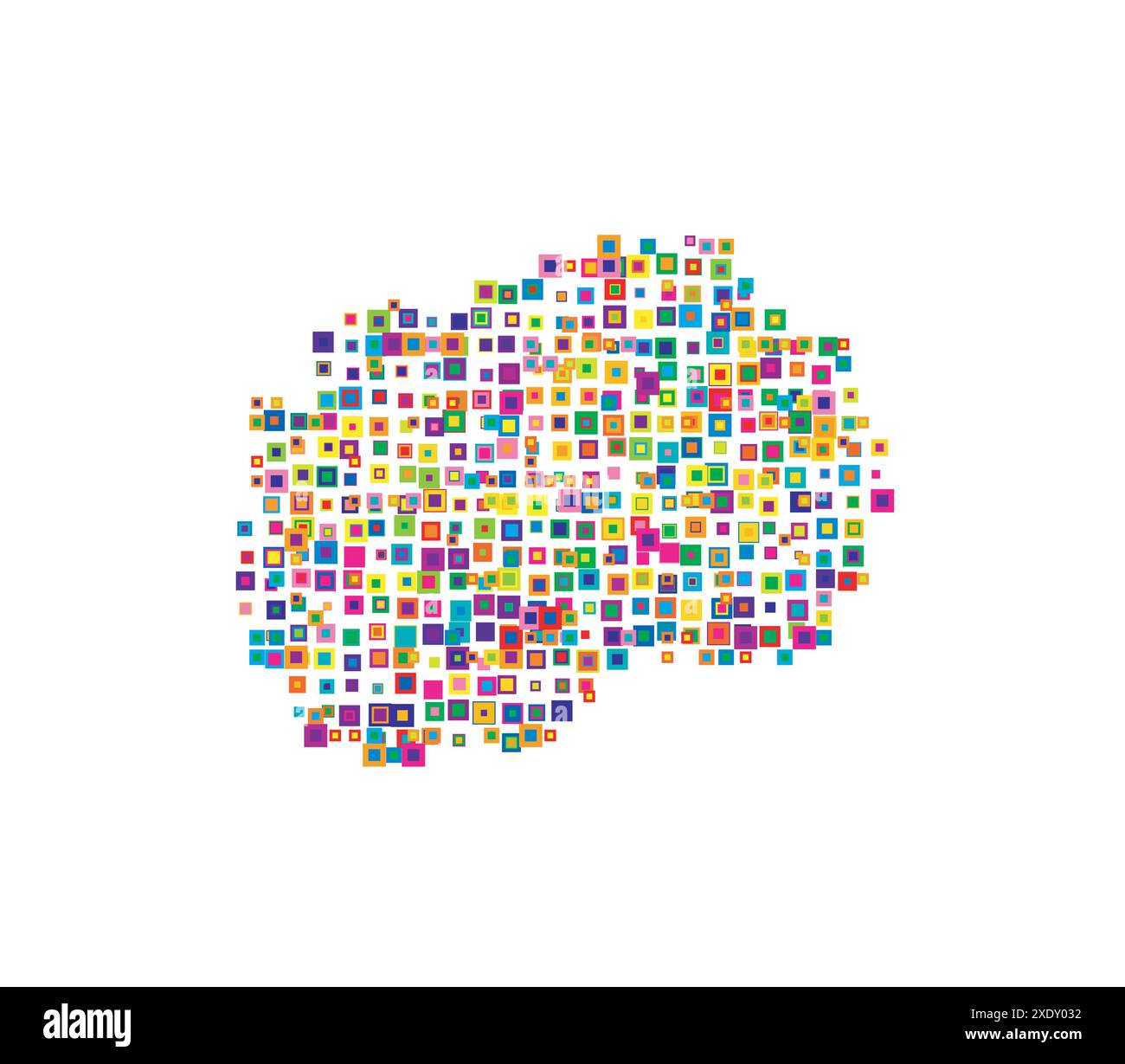 Abstract map of North Macedonia Abstract map showing the country with a ...