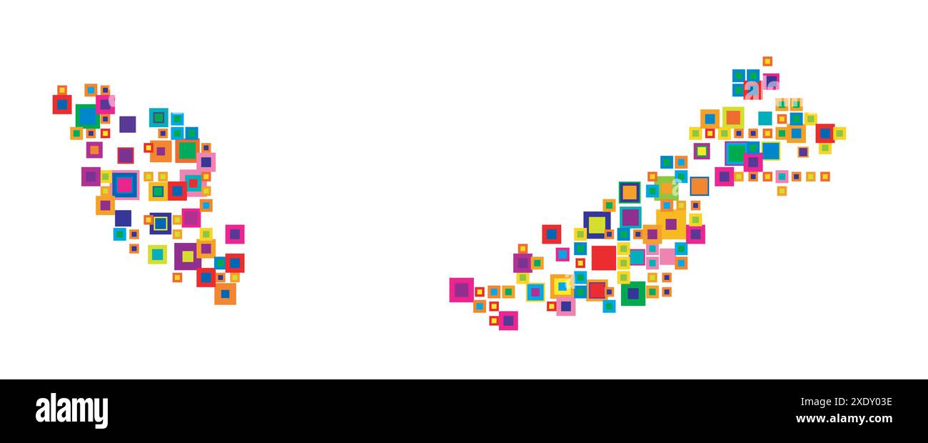 Abstract map of Malaysia Abstract map showing the country with a ...