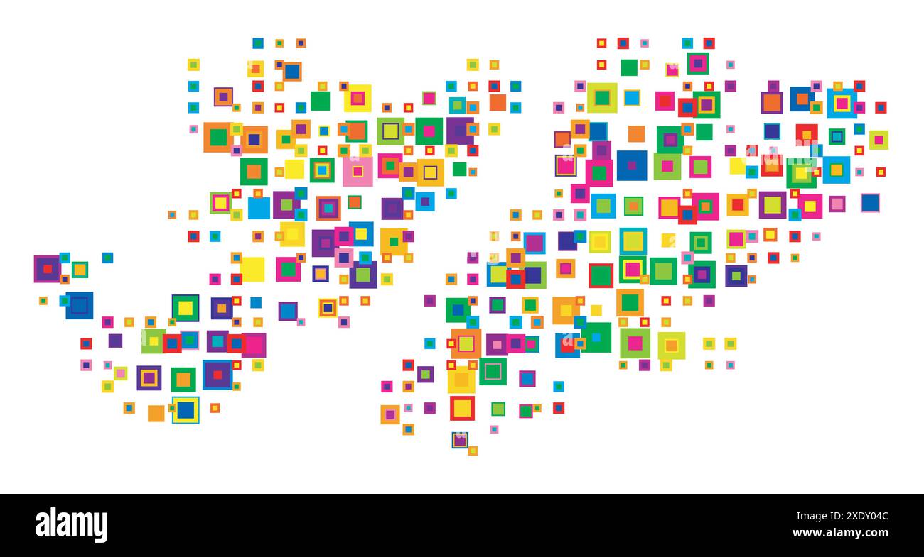 Abstract map of the Falkland Islands Abstract map showing the country ...