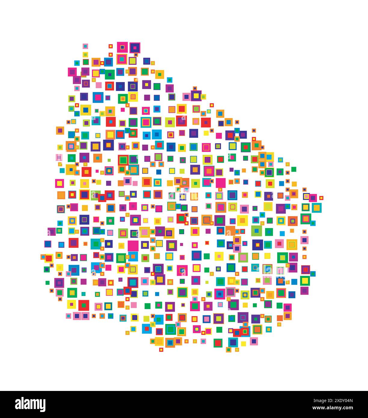 Abstract map of Uruguay Abstract map showing the country with a pattern ...