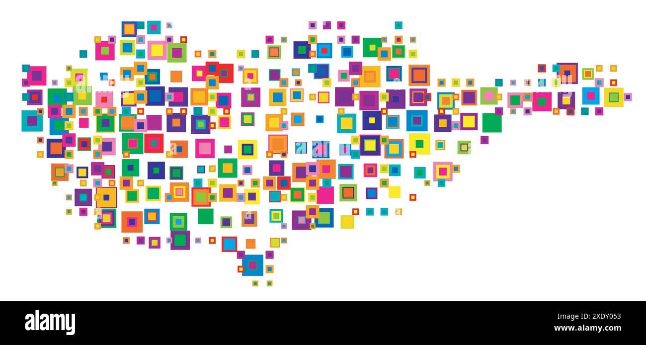 Abstract map of Cyprus Abstract map showing the country with a pattern ...