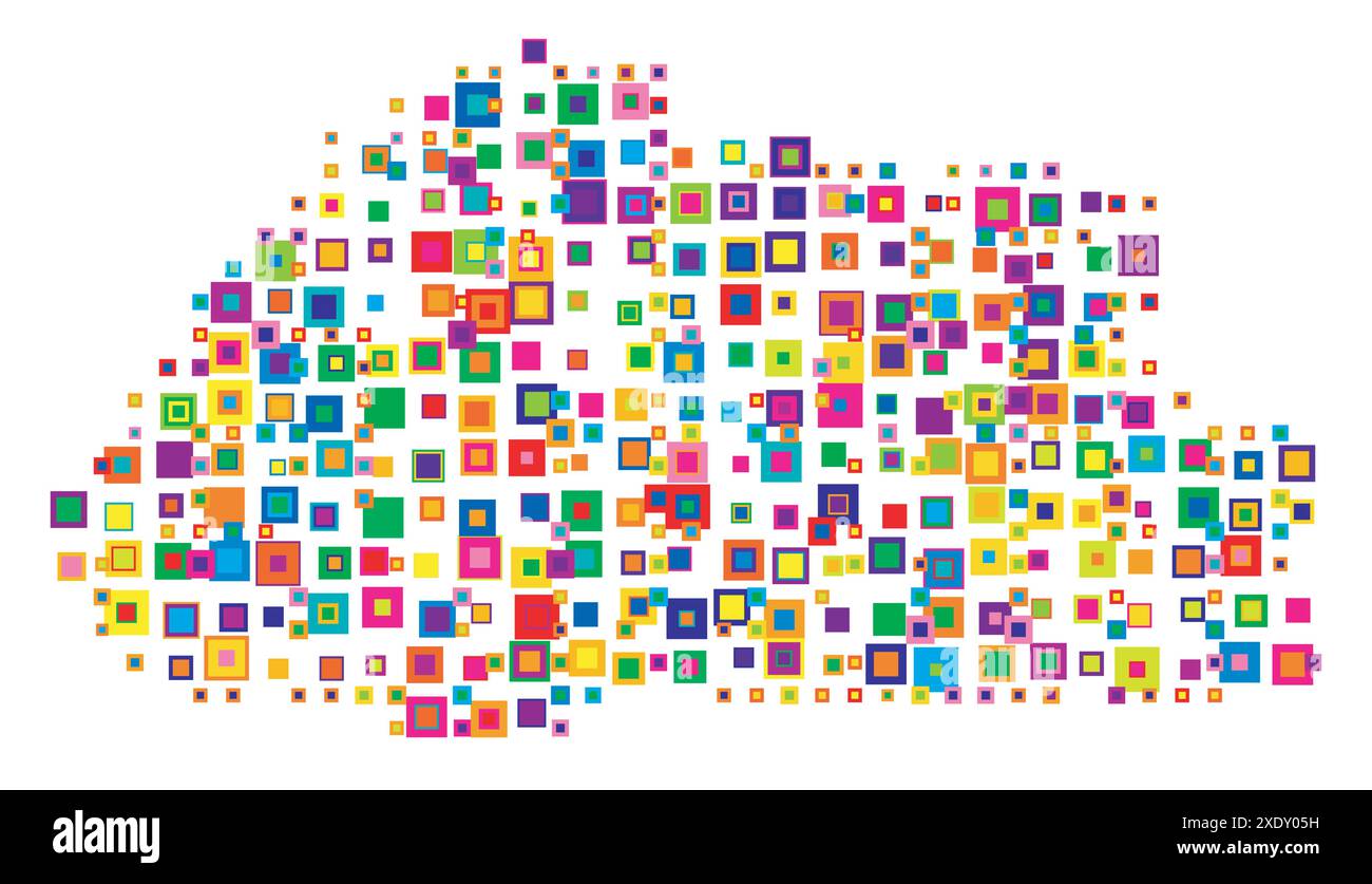 Abstract map of Bhutan Abstract map showing the country with a pattern ...