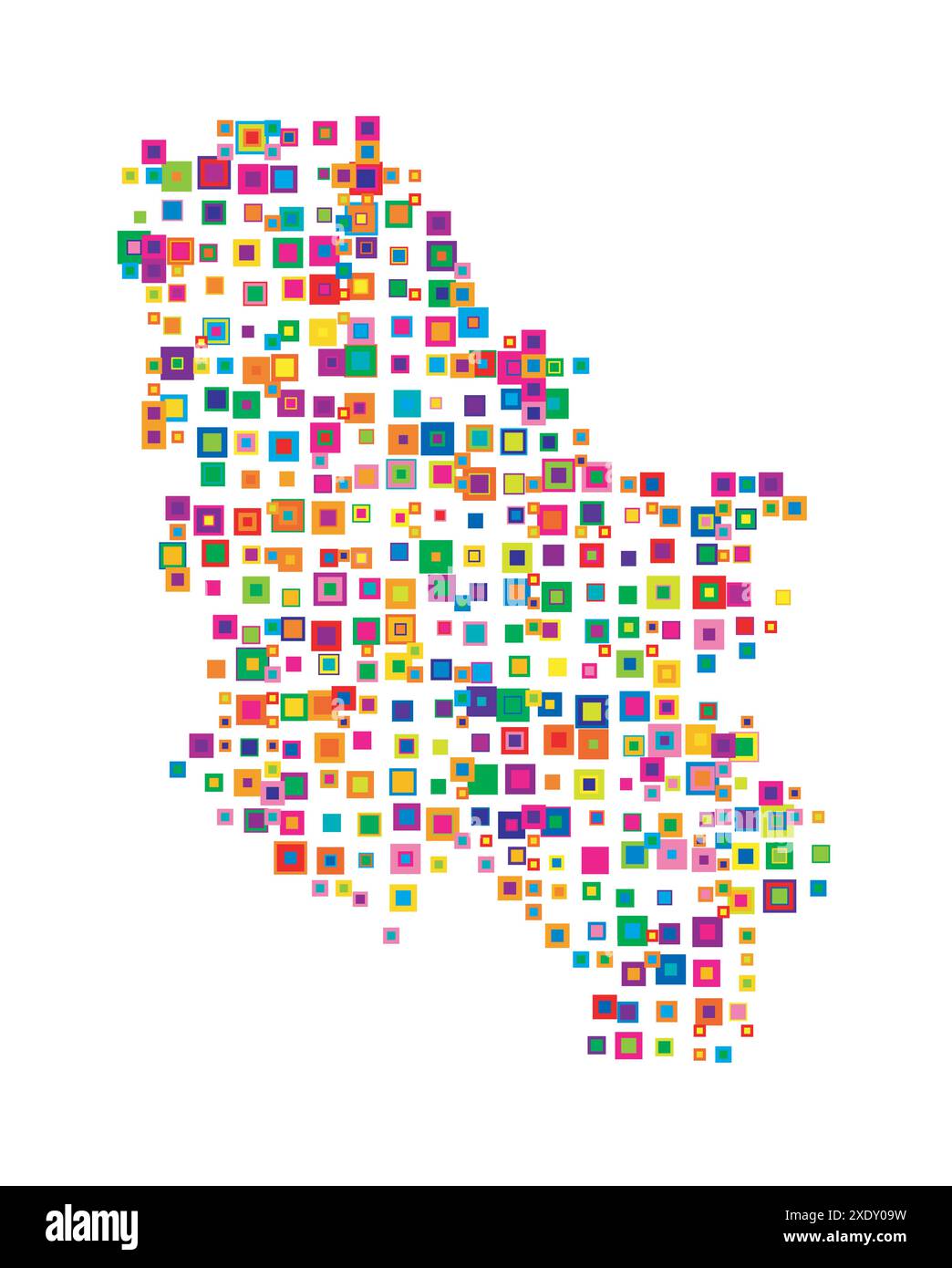 Abstract map of Serbia Abstract map showing the country with a pattern ...