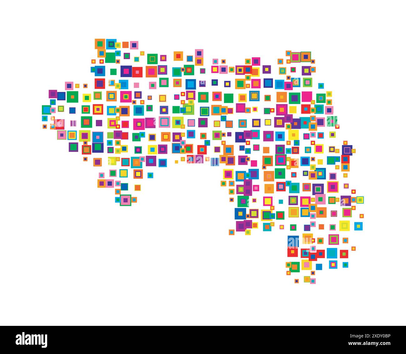 Abstract map of Guinea Abstract map showing the country with a pattern ...
