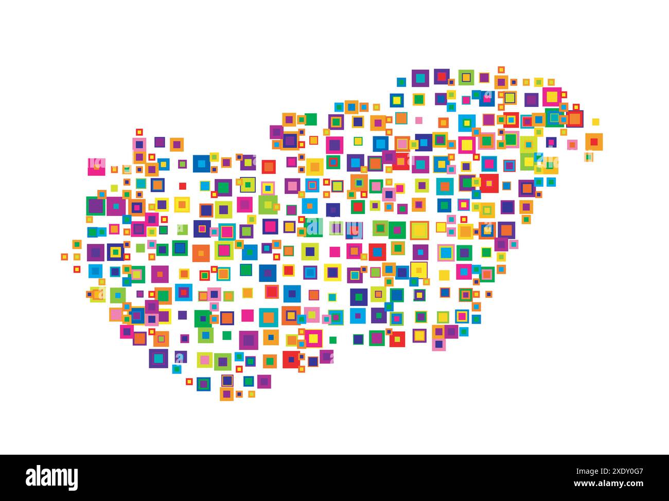 Abstract map of Hungary Abstract map showing the country with a pattern ...