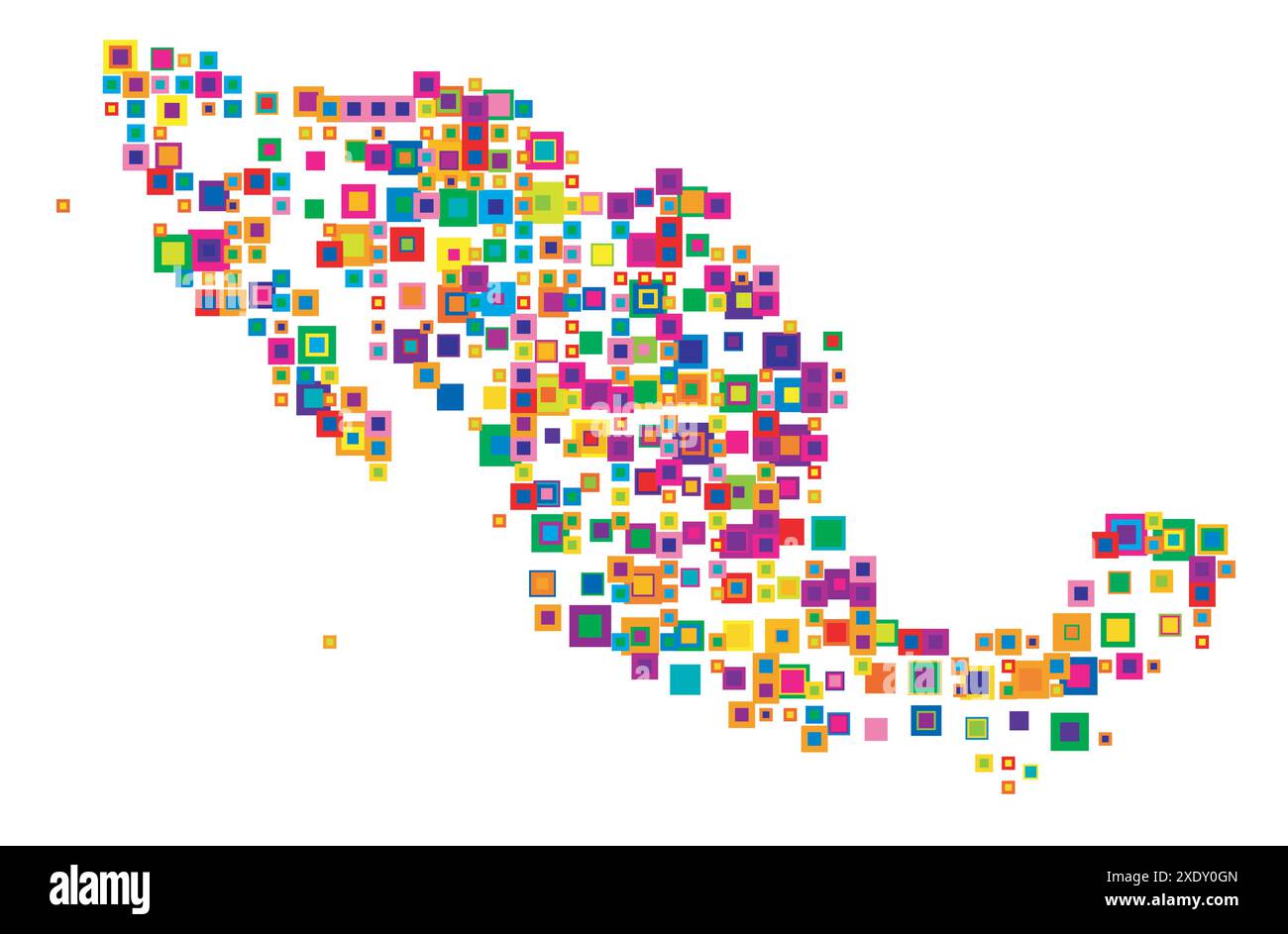 Abstract map of Mexico Abstract map showing the country with a pattern ...