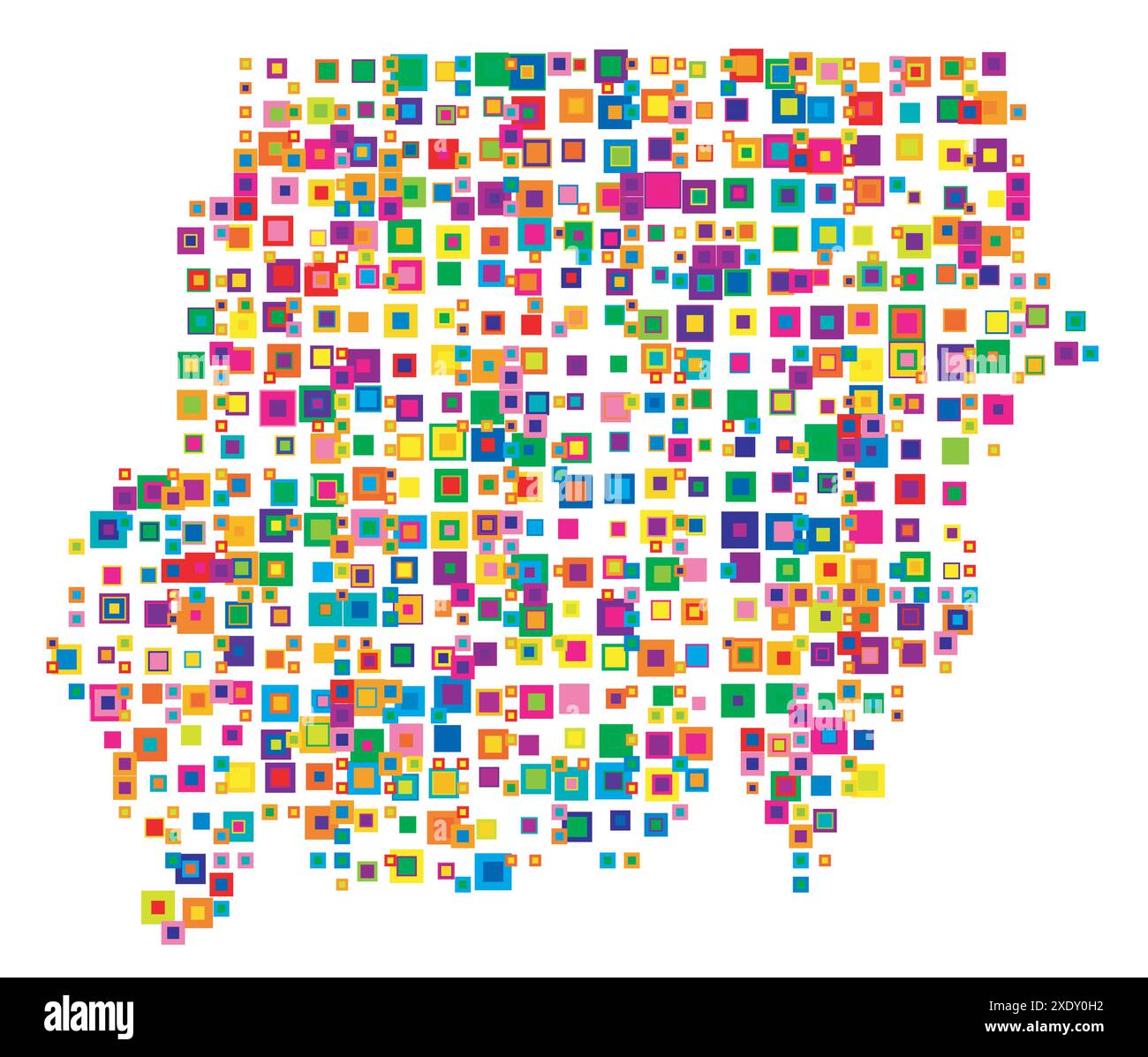 Abstract map of the Sudan Abstract map showing the country with a ...