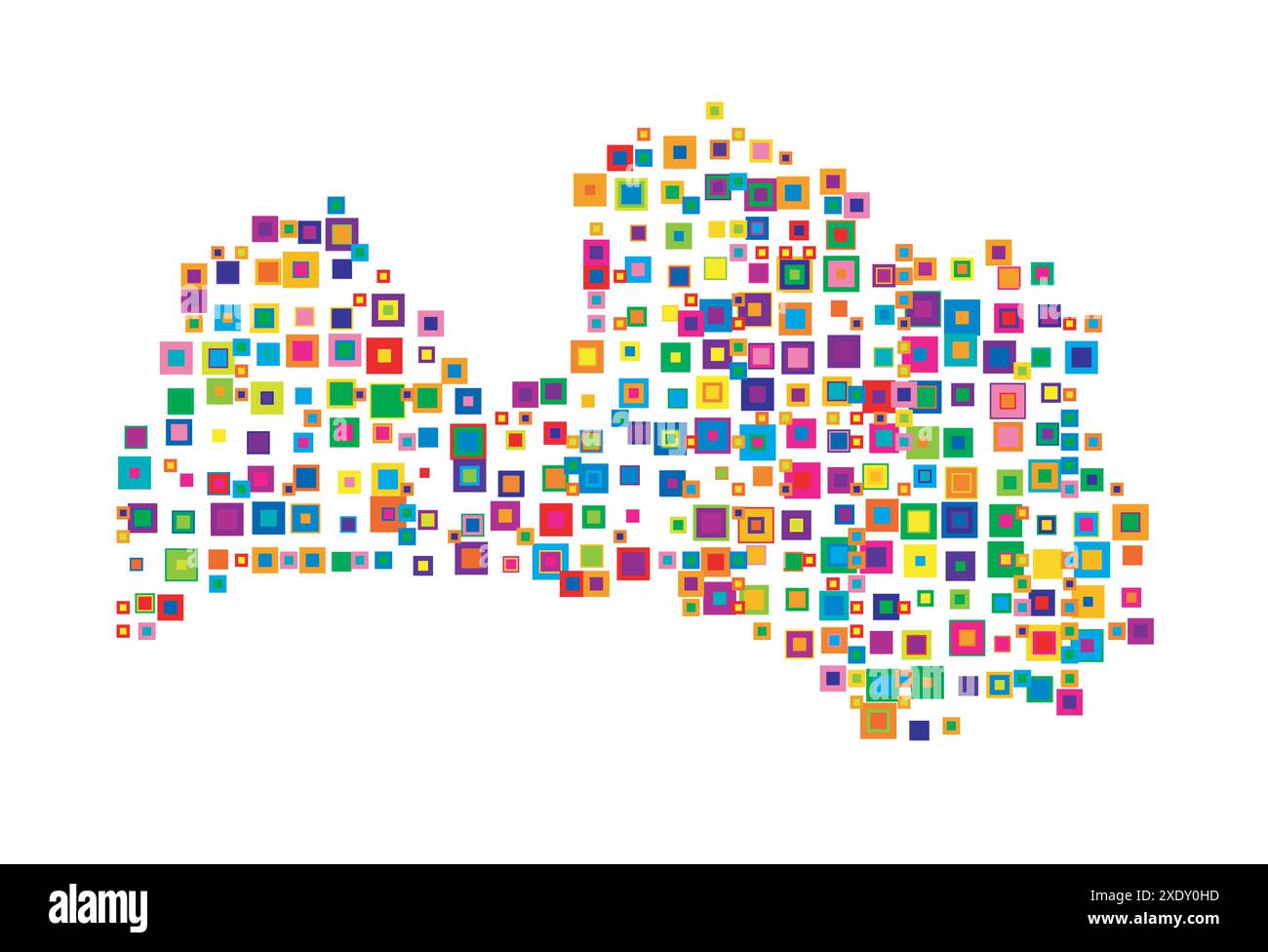 Abstract map of Latvia Abstract map showing the country with a pattern ...