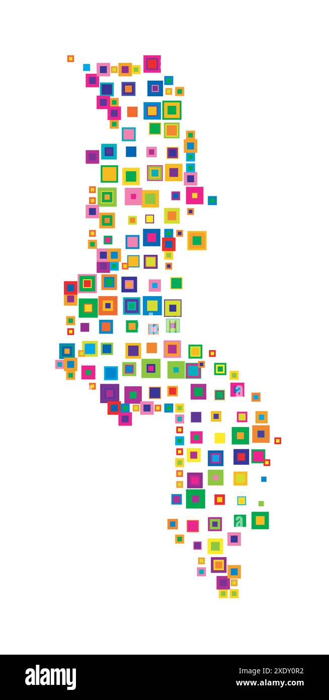 Abstract map of Malawi Abstract map showing the country with a pattern ...
