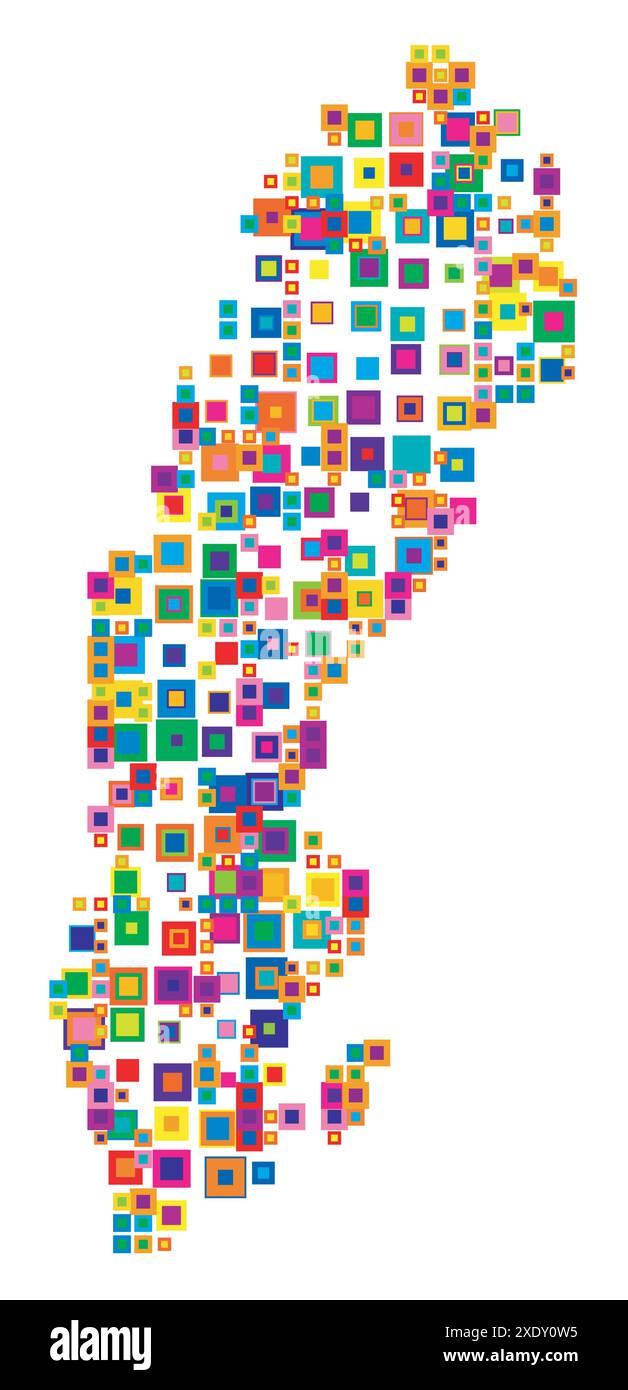 Abstract map of Sweden Abstract map showing the country with a pattern ...