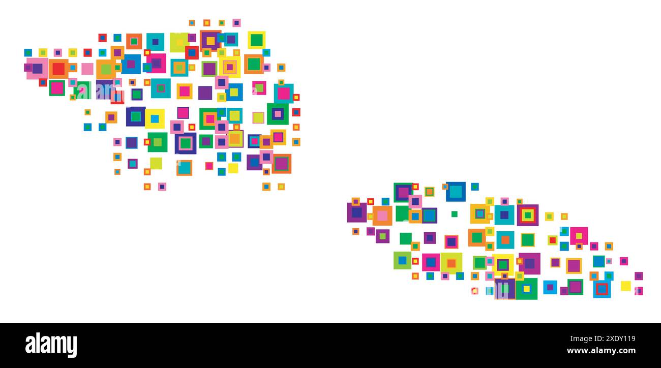 Abstract map of Samoa Abstract map showing the country with a pattern ...