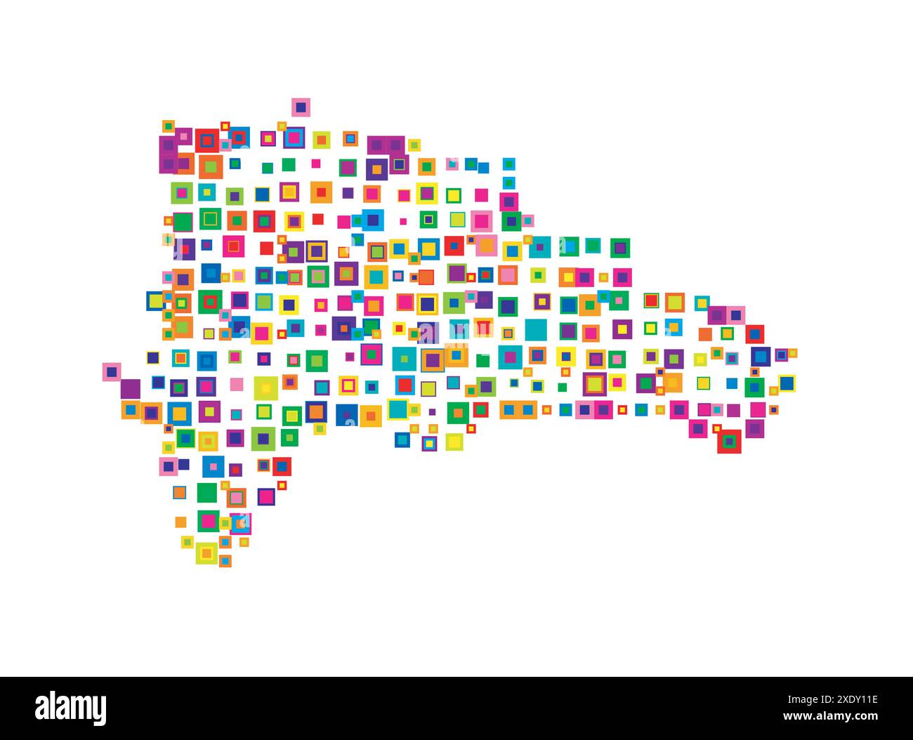 Abstract map of the Dominican Republic Abstract map showing the country ...