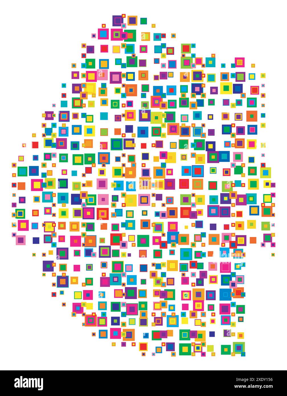 Abstract Map Of Eswatini Abstract Map Showing The Country With A Pattern Of Overlapping Colorful