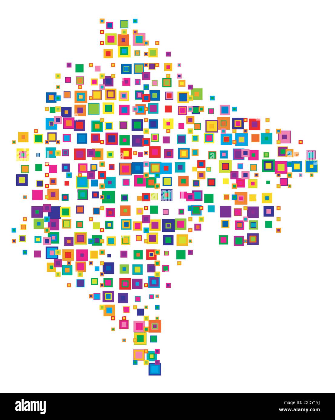 Abstract map of Montenegro Abstract map showing the country with a ...