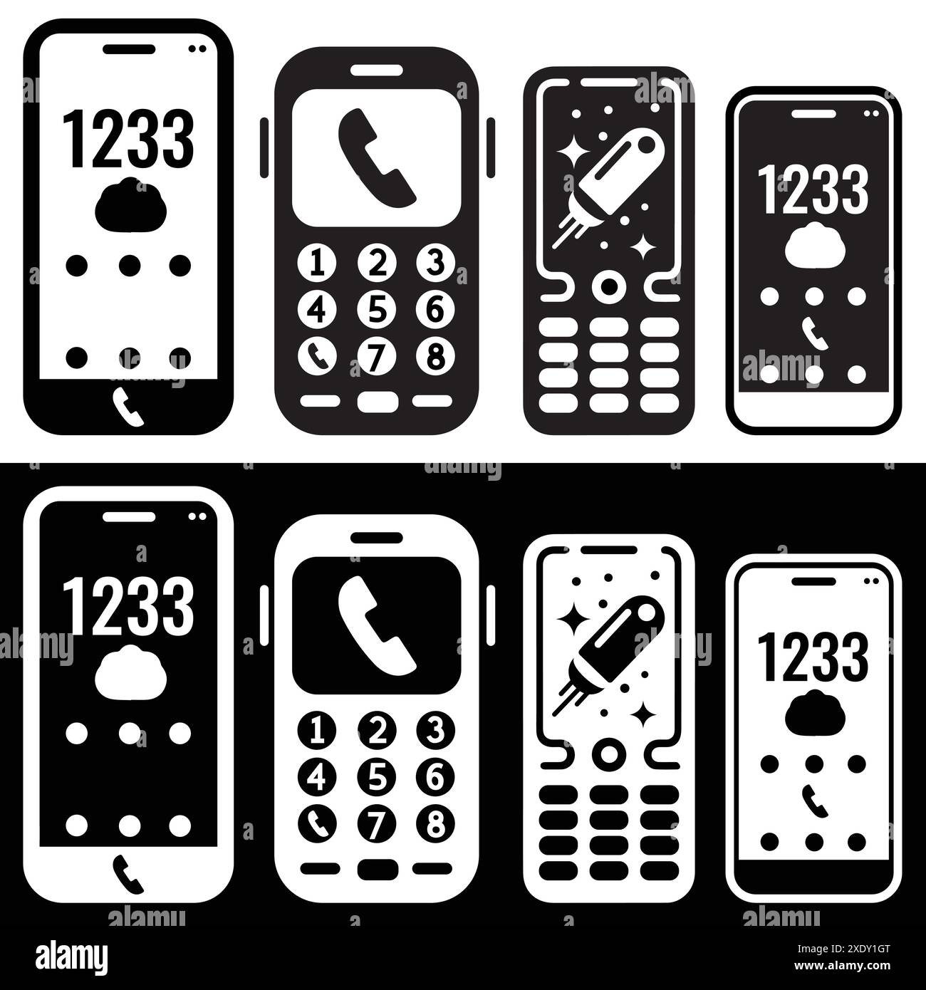 Mobile sign vector vectors hi-res stock photography and images - Alamy