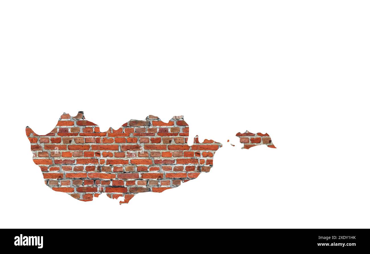 Abstract map of Cyprus designed as a brick wall Stock Photo - Alamy