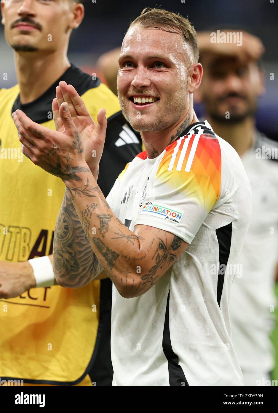 FRANKFURT AM MAIN, GERMANY - JUNE 23: David Raum of Germany celebrate ...