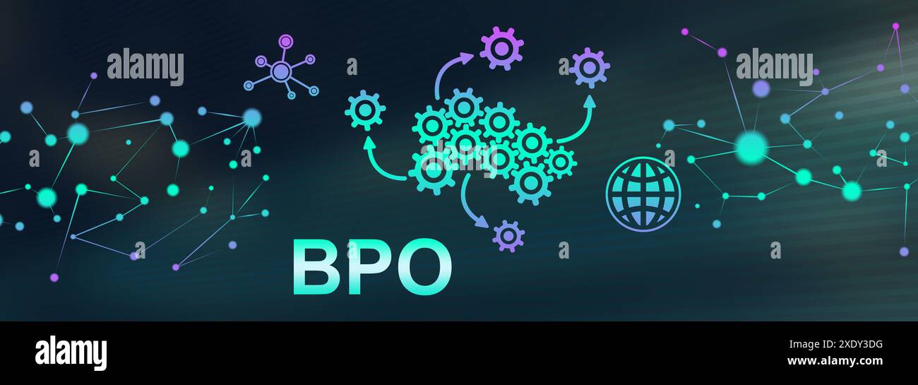 Illustration of a bpo concept Stock Photo - Alamy