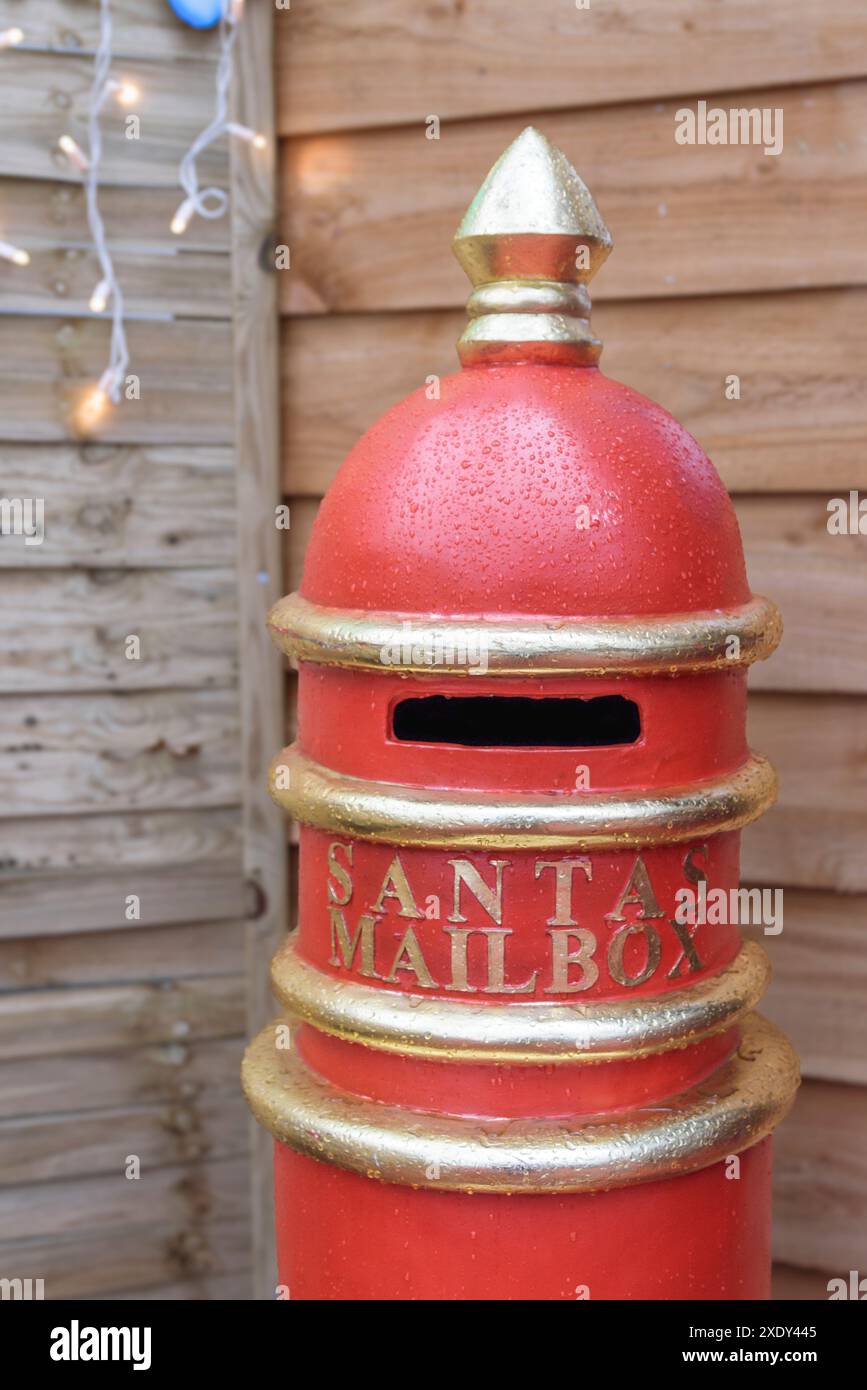 Santa Claus mailbox. Classic view of Santa's mailbox at a Christmas ...