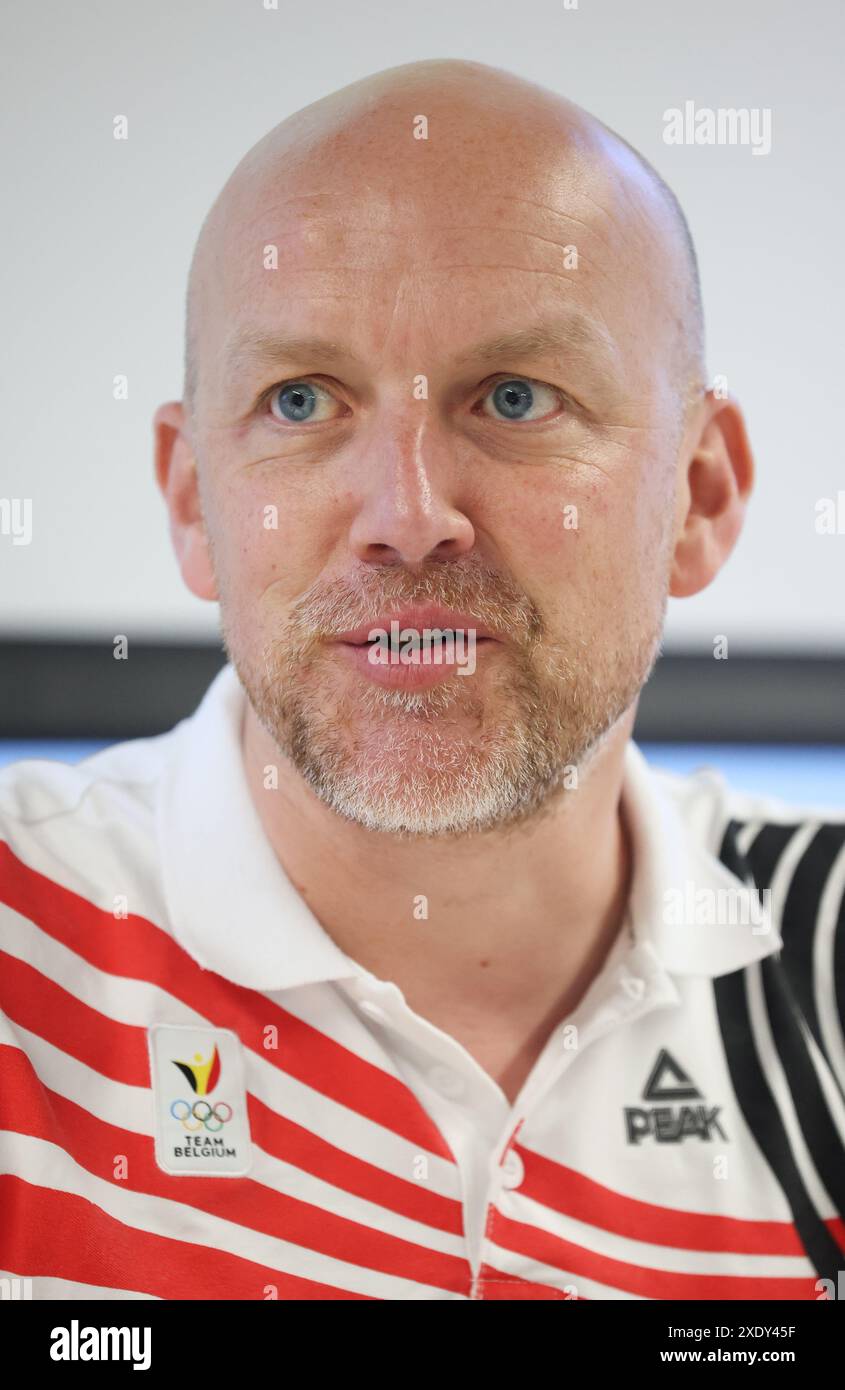 Brussels, Belgium. 25th June, 2024. Team Belgium Paris 2024 head of ...