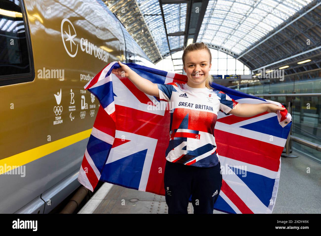 EDITORIAL USE ONLY Paralympic gold medallist, Maisie Summers-Newton ...