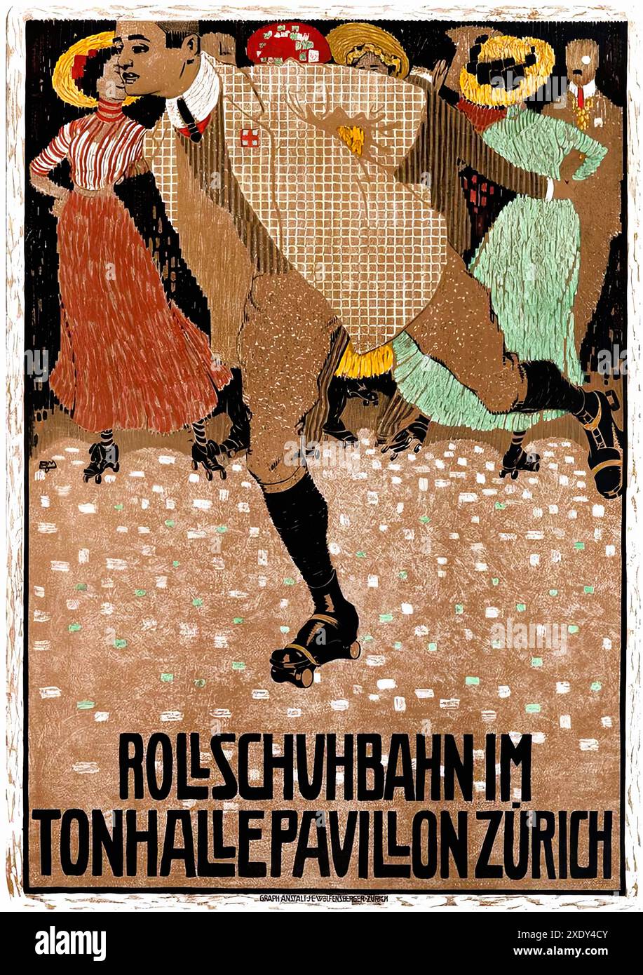 MANGOLD Burkhard - Rollschuhbahn im Tonhalle Pavillon Zürich - Vintage ...